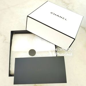 CHANEL | Other | Chanel Black White Gift Box Packaging Tissue Stuffing ...